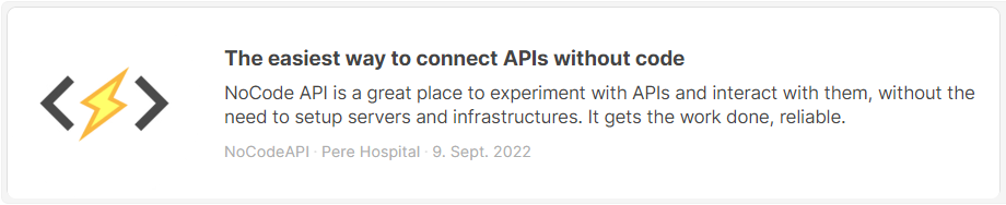 Nocodeapi